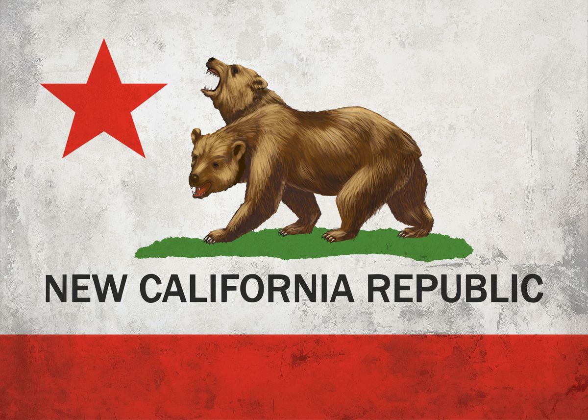 'New California Republic' Poster, picture, metal print, paint by ...