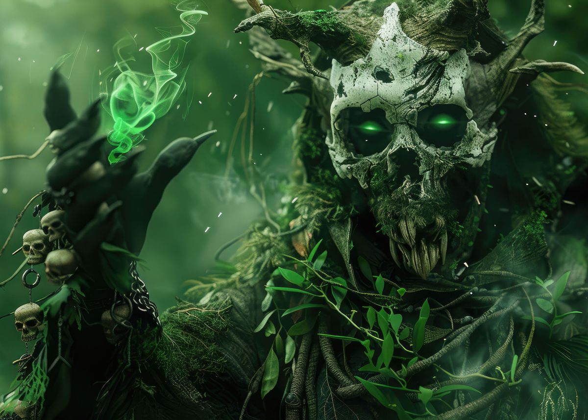 'The Necromancer' Poster, picture, metal print, paint by GLITCHED ART ...