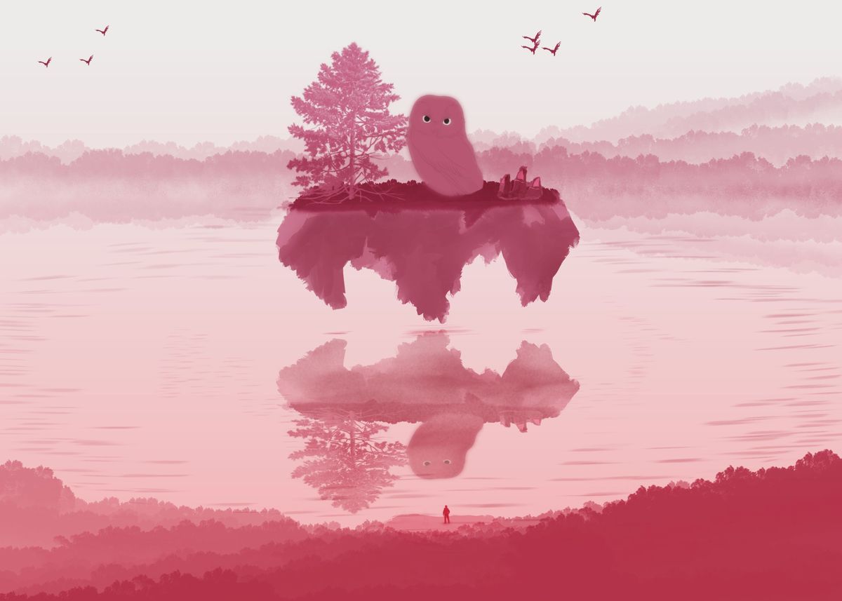 'The Isle and the Owl' Poster, picture, metal print, paint by Miguel ...