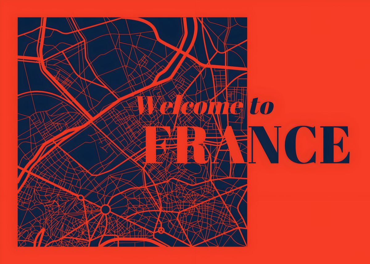 'Welcome to France' Poster, picture, metal print, paint by Ydha Anggara ...
