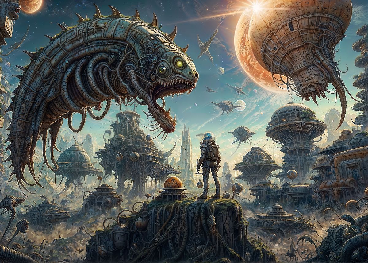 'Strange Alien Worlds' Poster, picture, metal print, paint by Mudge ...