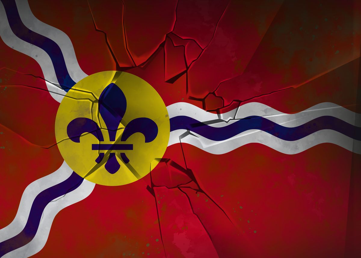 'St Louis flag' Poster, picture, metal print, paint by Franklin Ruben ...