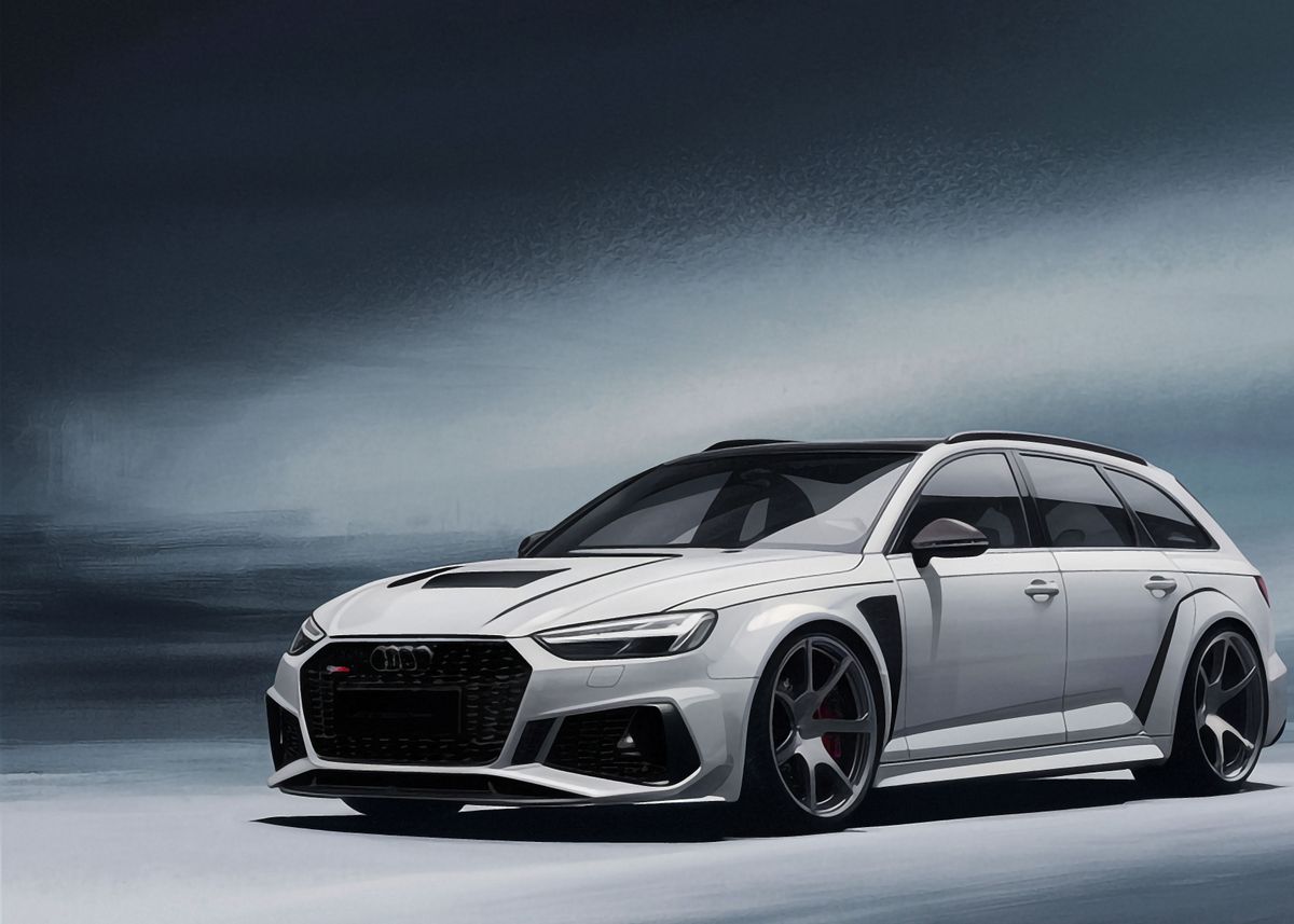 'ABT Audi RS4 R Avant 1' Poster, picture, metal print, paint by Md ...