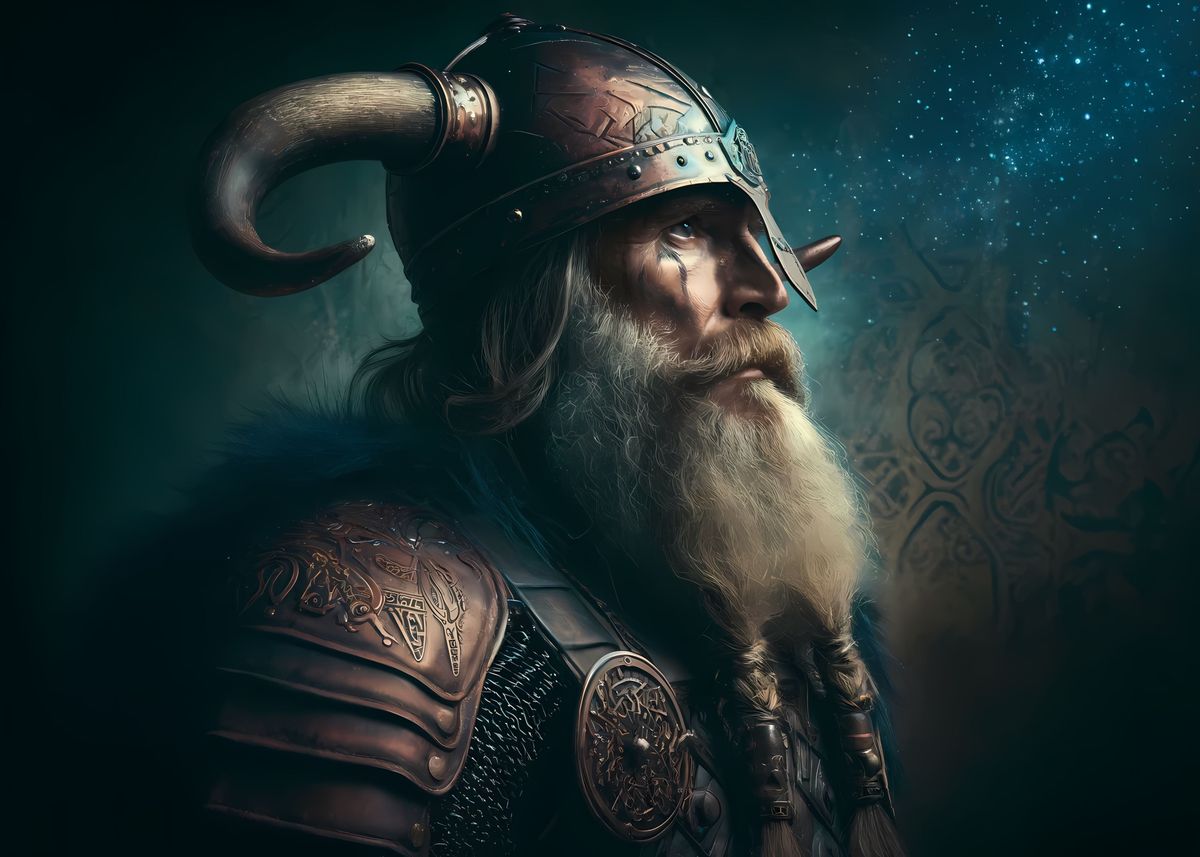 'The Wise Viking Warrior' Poster, picture, metal print, paint by Devran ...