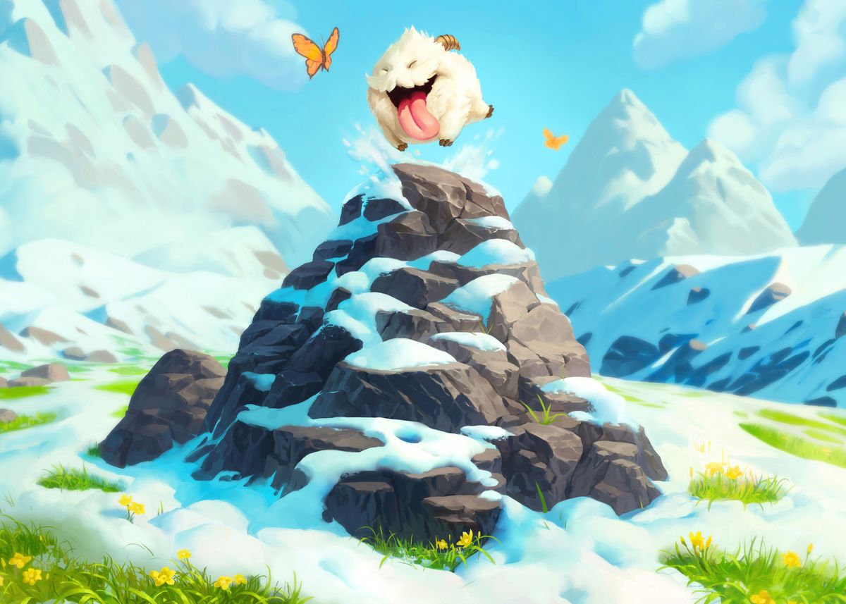 'Jubliant Poro' Poster, picture, metal print, paint by League of ...