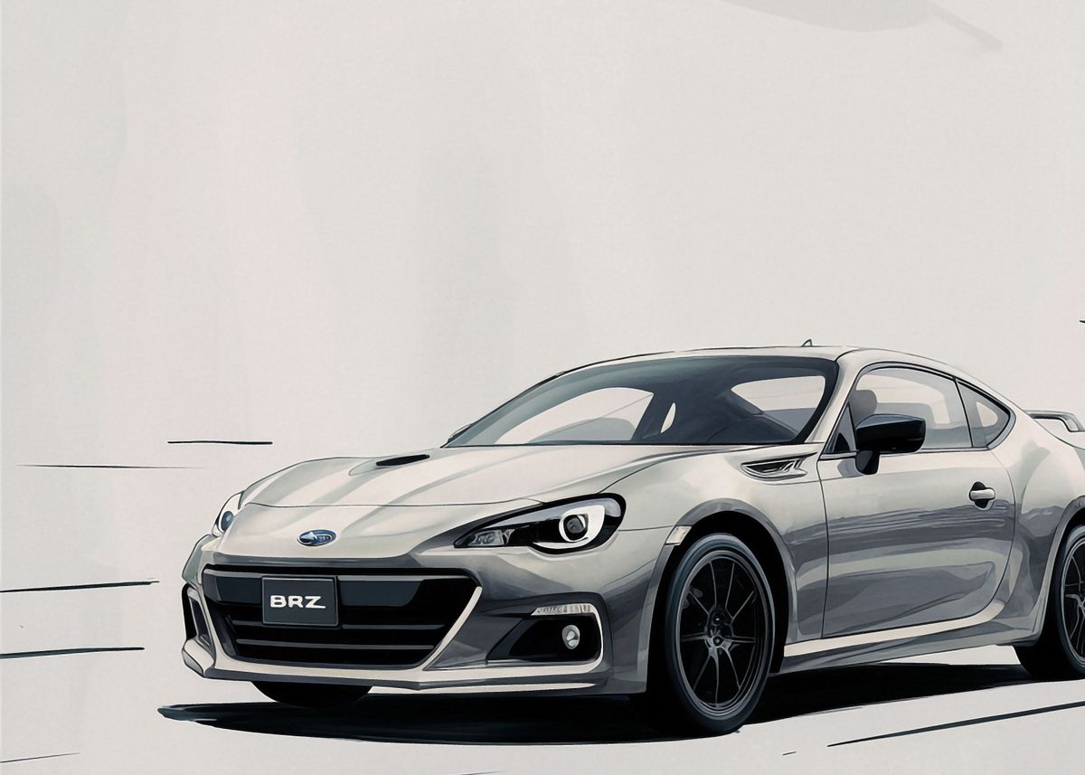 'Subaru BRZ' Poster, picture, metal print, paint by Md Bowman | Displate