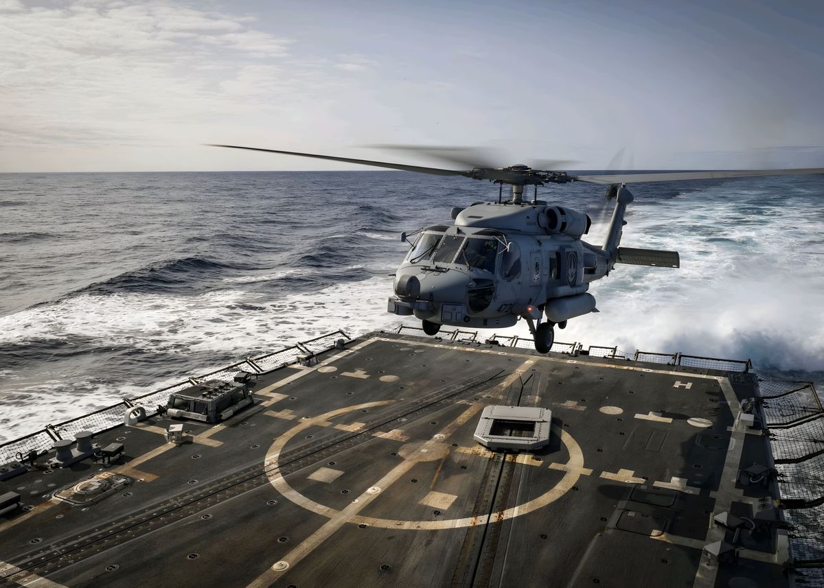 'Seahawk helicopter' Poster, picture, metal print, paint by Game Art ...