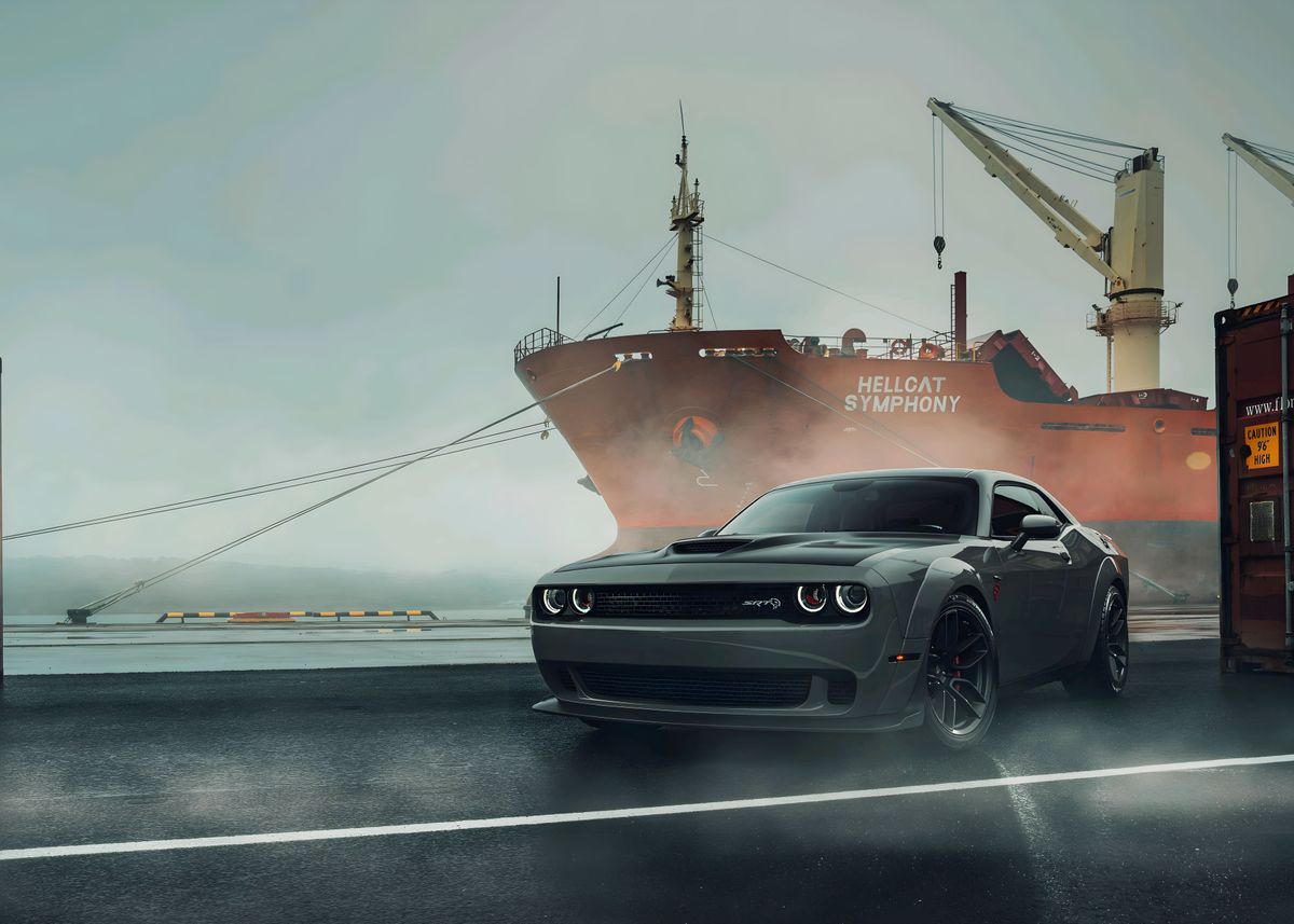 'Dodge Challenger ' Poster, picture, metal print, paint by Horror Cars ...