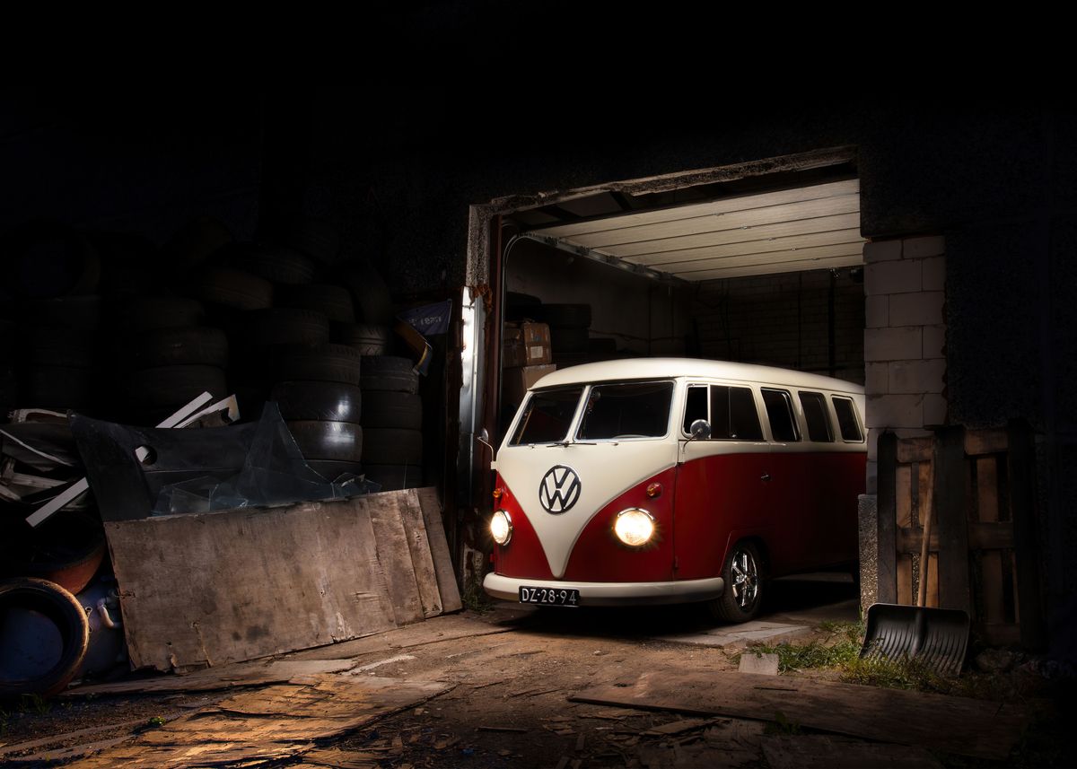 'Volkswagen Type 2' Poster, picture, metal print, paint by Gareett ...