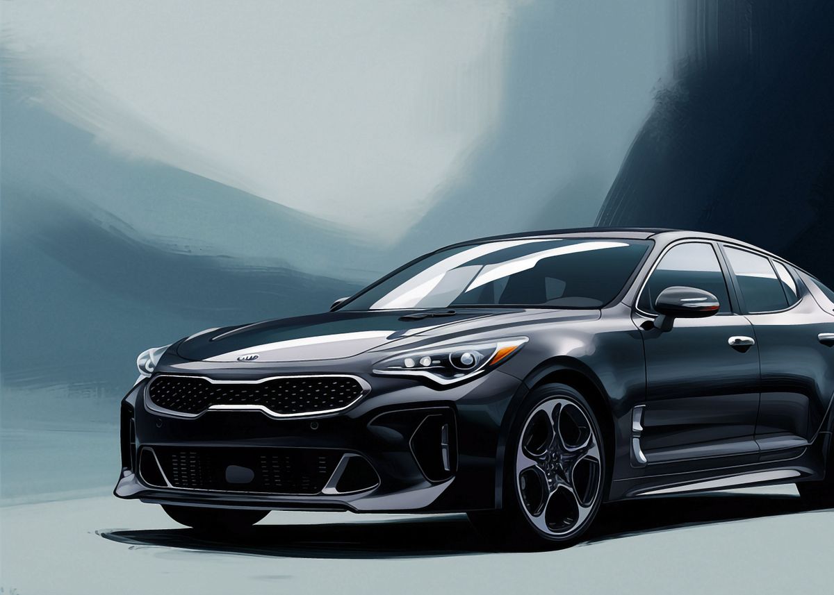 'Kia Stinger GTLine auto' Poster, picture, metal print, paint by Md ...