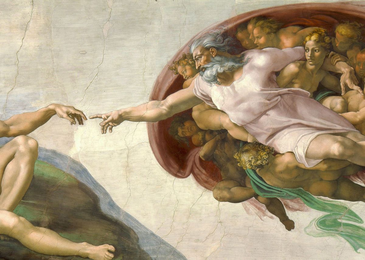 'The Creation of Adam ' Poster, picture, metal print, paint by ...