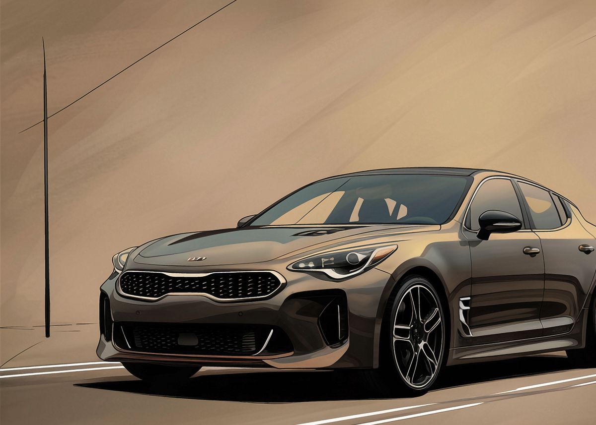 'KIA Stinger GT' Poster, picture, metal print, paint by Md Bowman ...