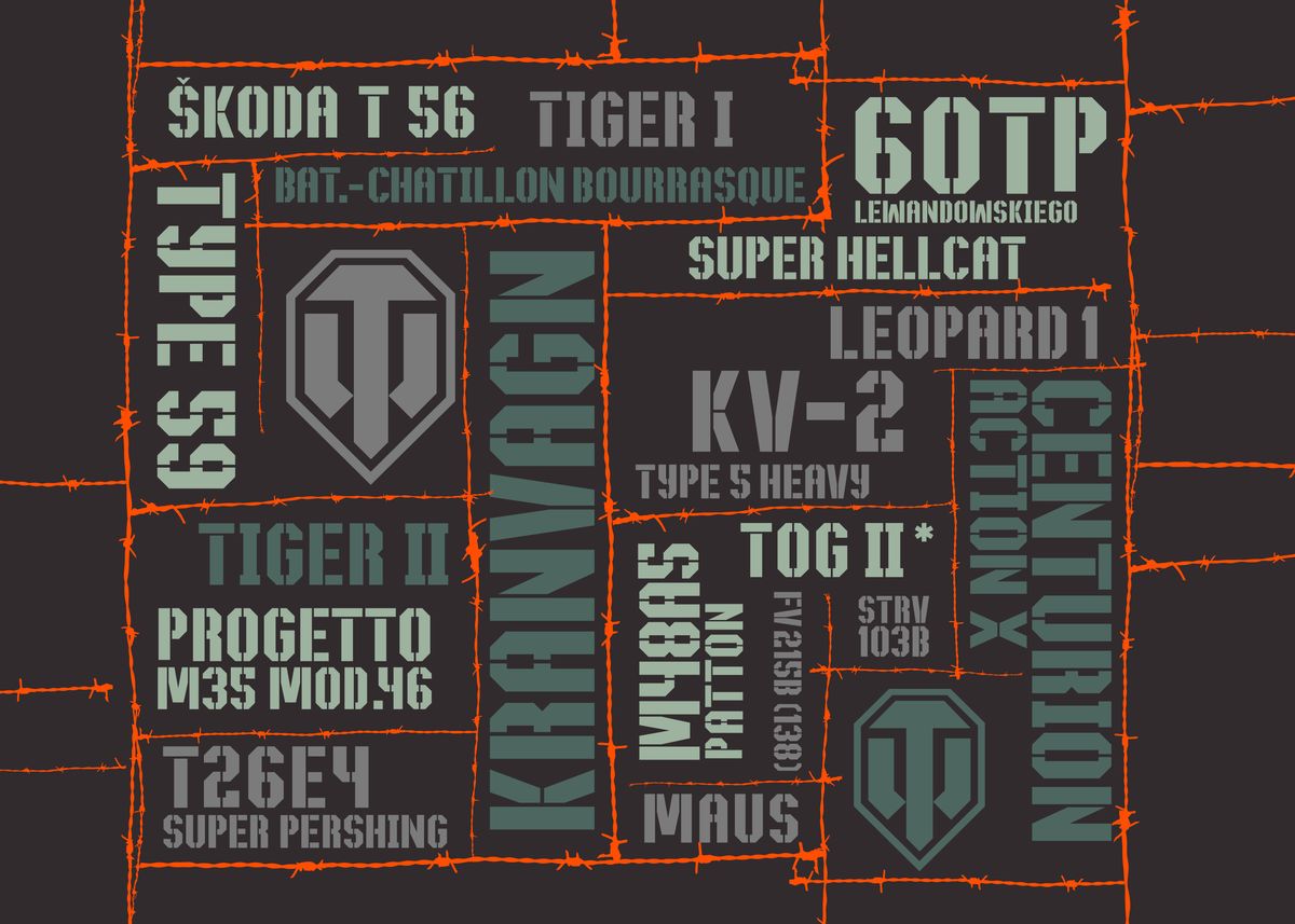 'Tank Mosaic' Poster, picture, metal print, paint by World of Tanks ...