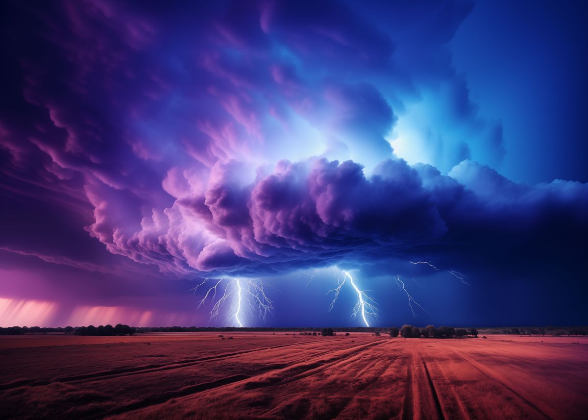 'Supercell Storm Cloud' Poster, picture, metal print, paint by Drews ...