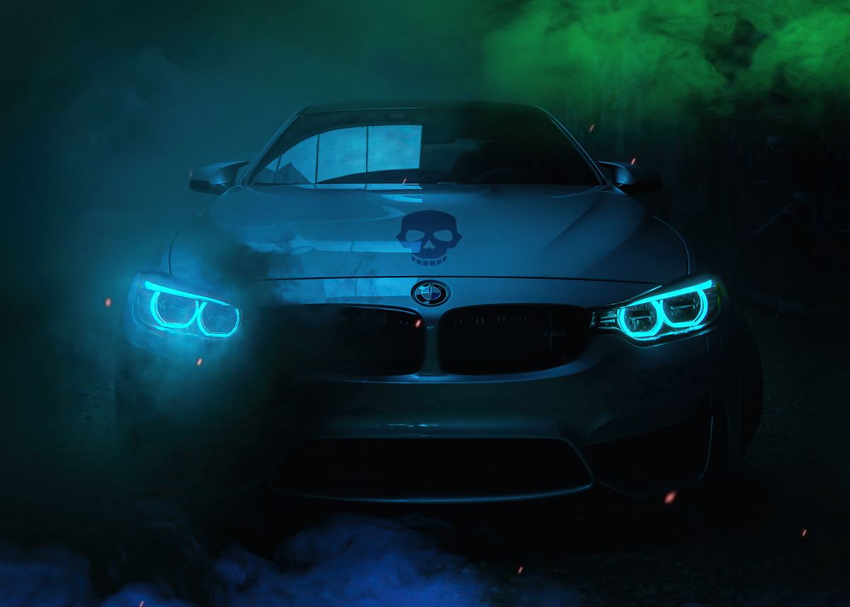 'BMW Glowing' Poster, picture, metal print, paint by Ma Chan | Displate