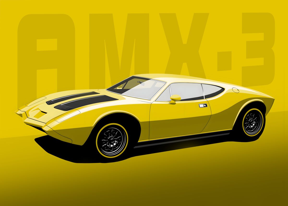 'AMC AMX 3' Poster, picture, metal print, paint by Nex Project | Displate