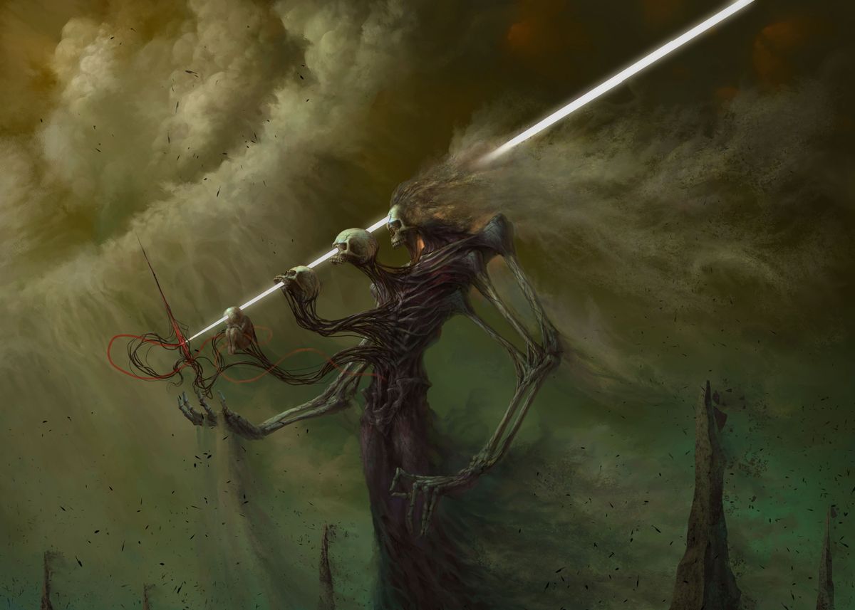 'Demon of Aging' Poster, picture, metal print, paint by Leon Jaume ...