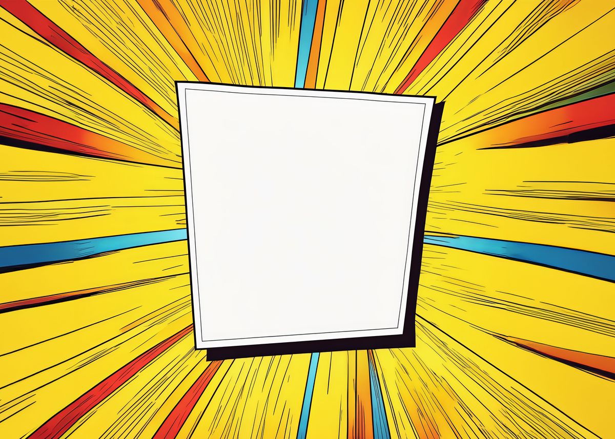 'Comic page panel box empty' Poster, picture, metal print, paint by ...