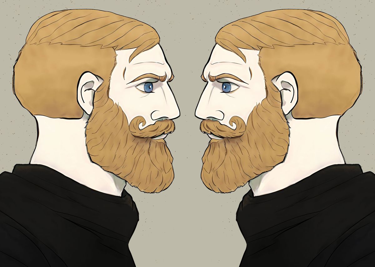 'Nordic Gamer Yes Chad' Poster, picture, metal print, paint by ...