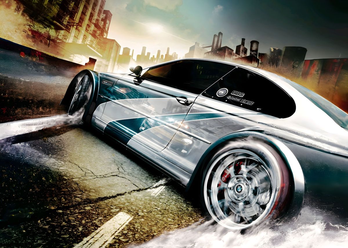 'BMW M3 NFS' Poster, picture, metal print, paint by digital fantasy ...