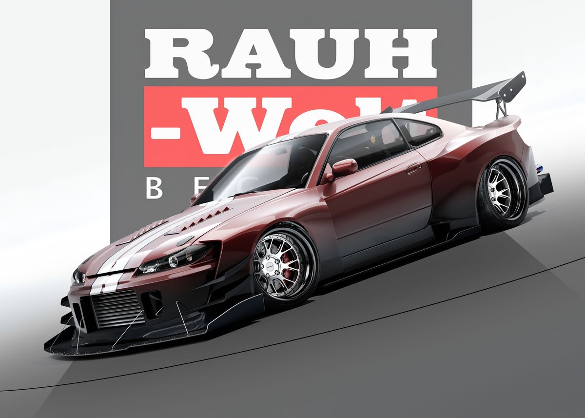 'NISSAN S15 SILVIA RWB' Poster, picture, metal print, paint by Flux Lab ...