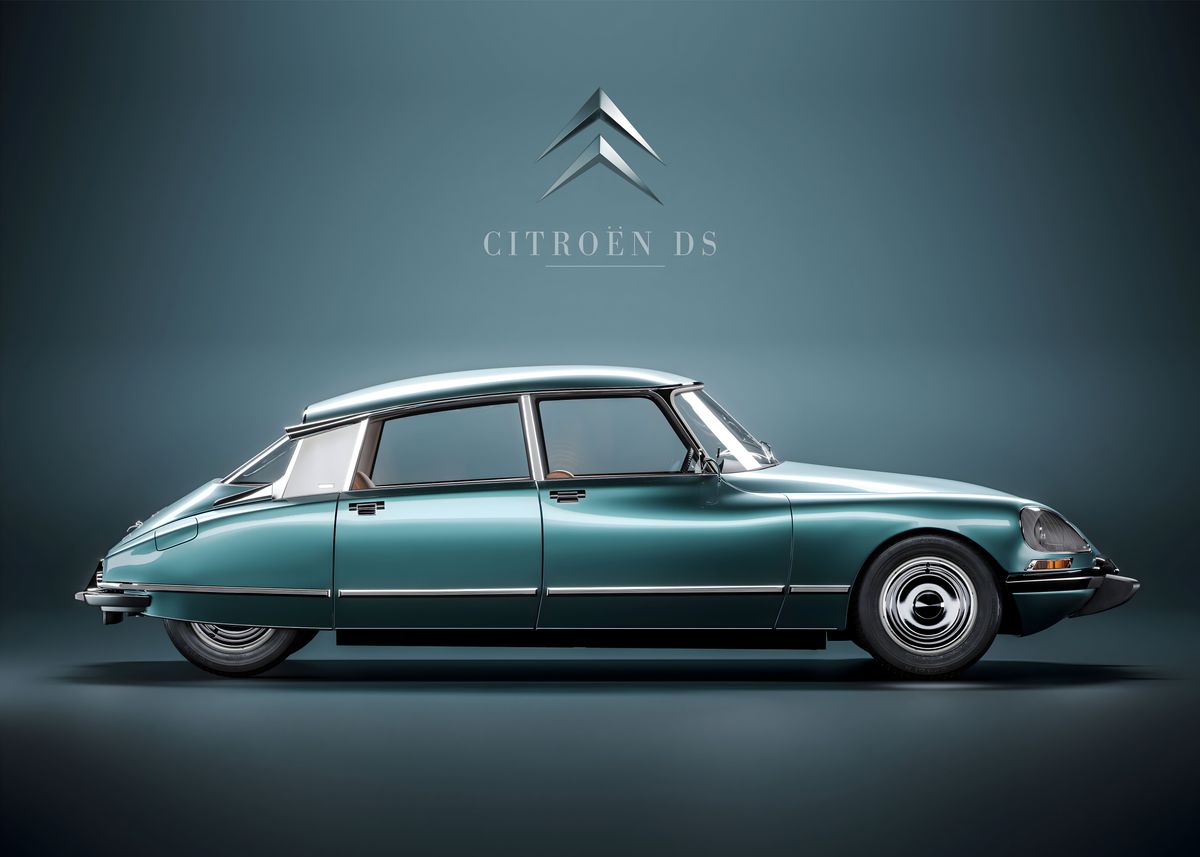 'Classic Citroen DS Side' Poster, picture, metal print, paint by Osh ...
