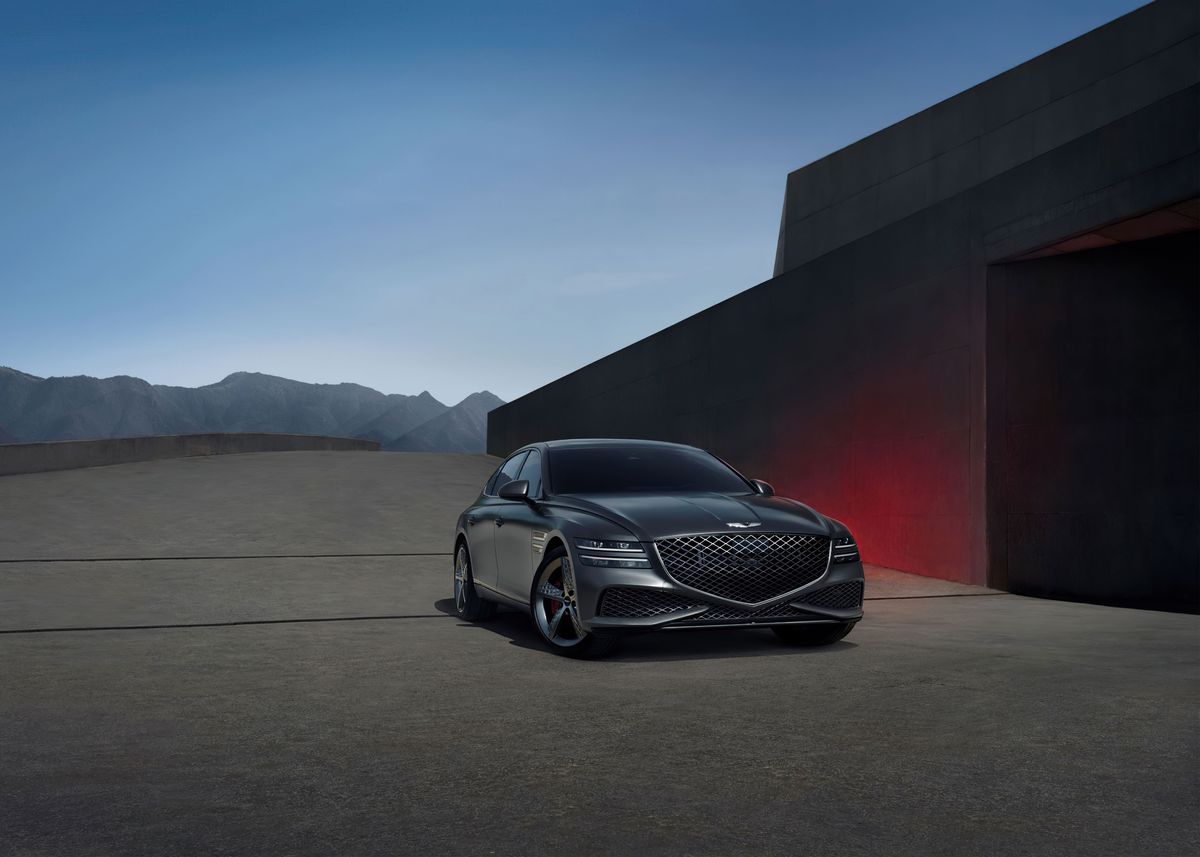 'Genesis G80' Poster, picture, metal print, paint by Art Project | Displate