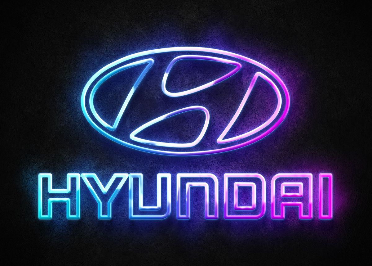 'hyundai neon 3' Poster, picture, metal print, paint by capture art ...