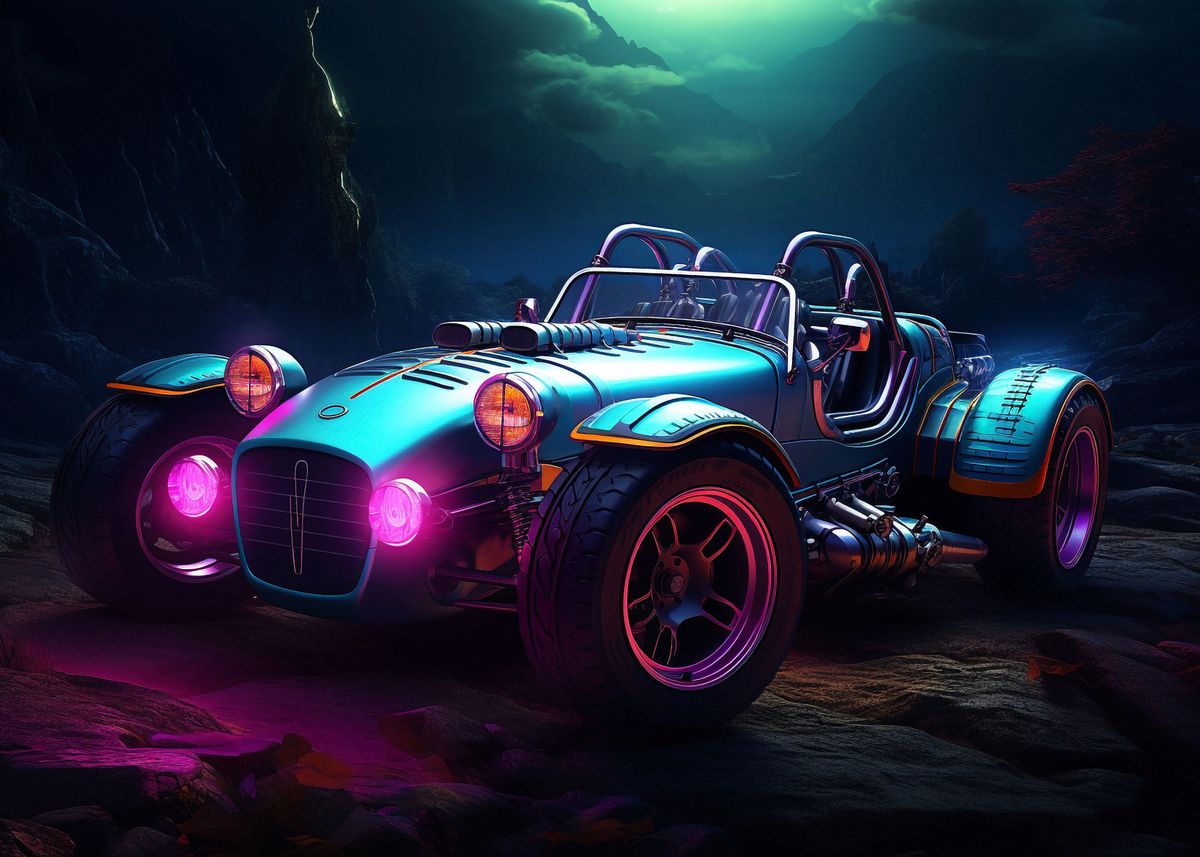'Sport car Caterham Seven' Poster, picture, metal print, paint by Md ...