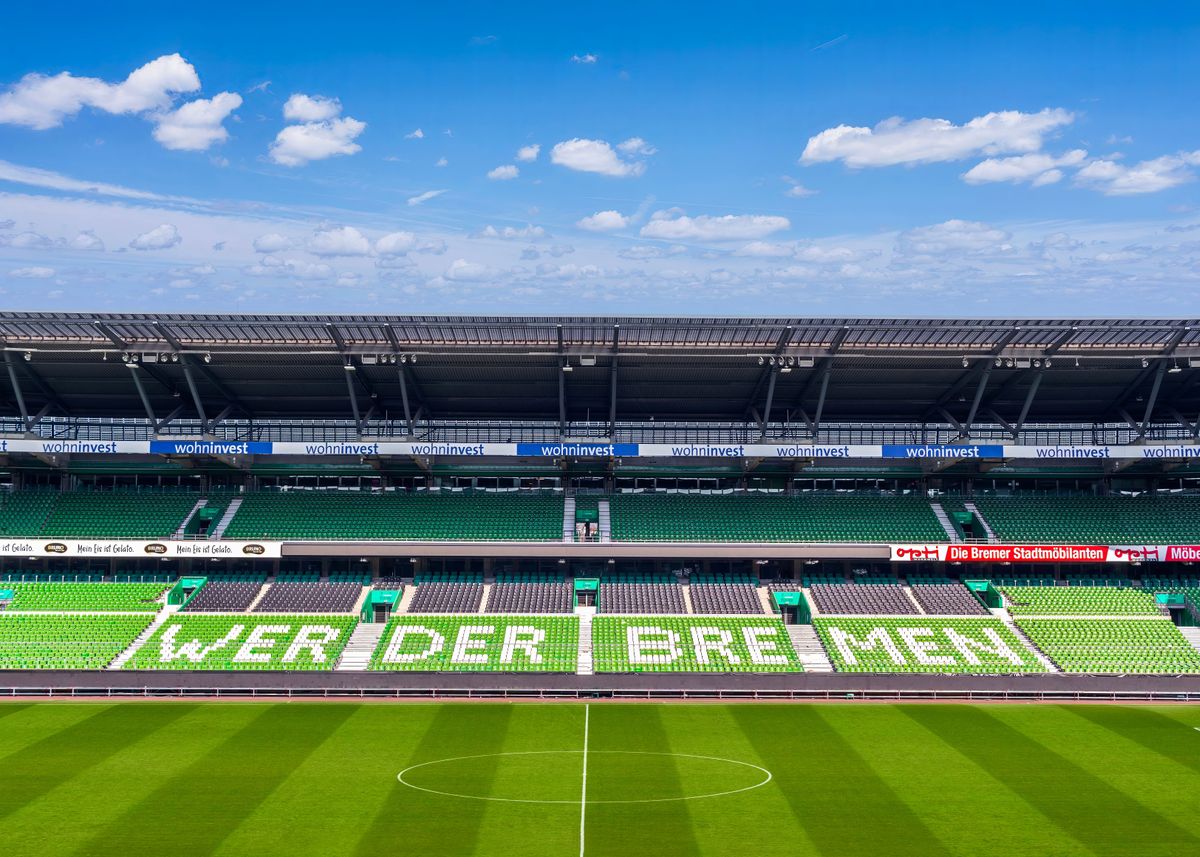 'Werder Bremen stadium' Poster, picture, metal print, paint by Leika ...