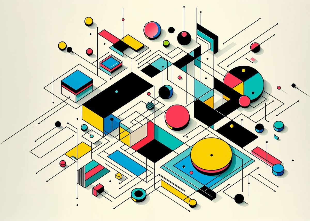 'Prismatica Part 4' Poster, picture, metal print, paint by Art Attack | Displate