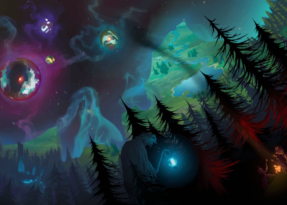 'Outer Wilds Space' Poster, picture, metal print, paint by Martin ...