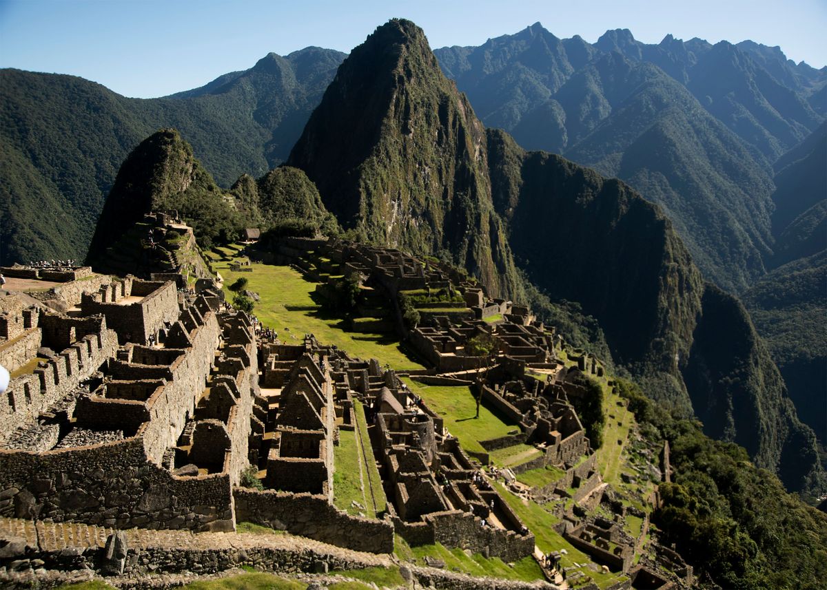 'Inca citadel Machu Picchu' Poster, picture, metal print, paint by J Erick Ramos | Displate