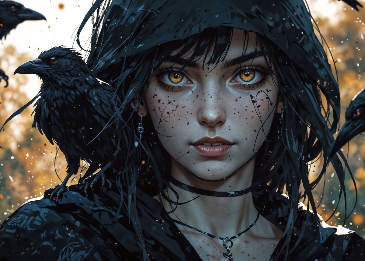 'Silent Companions Crow' Poster, picture, metal print, paint by ...