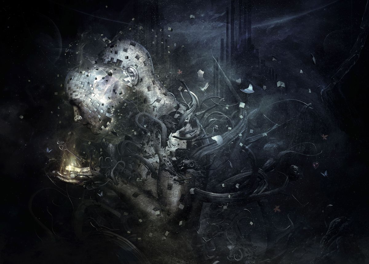 'Fragmented Self' Poster, picture, metal print, paint by Cameron Gray ...