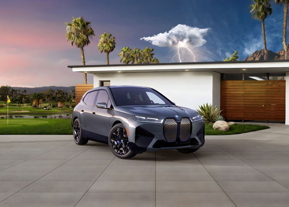 'Bmw iX M60' Poster, picture, metal print, paint by Sport Cars | Displate