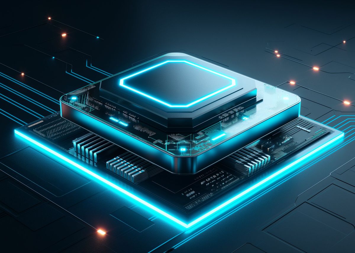 'computer processor' Poster, picture, metal print, paint by FotoRichter ...