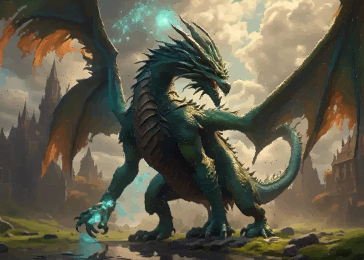 'Astarageion The Ancient' Poster, picture, metal print, paint by ...