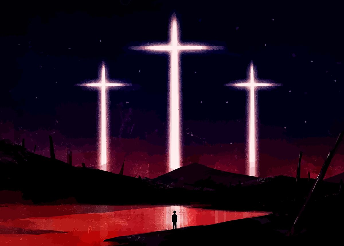 'Cross Of Christ' Poster, picture, metal print, paint by 80s Online ...