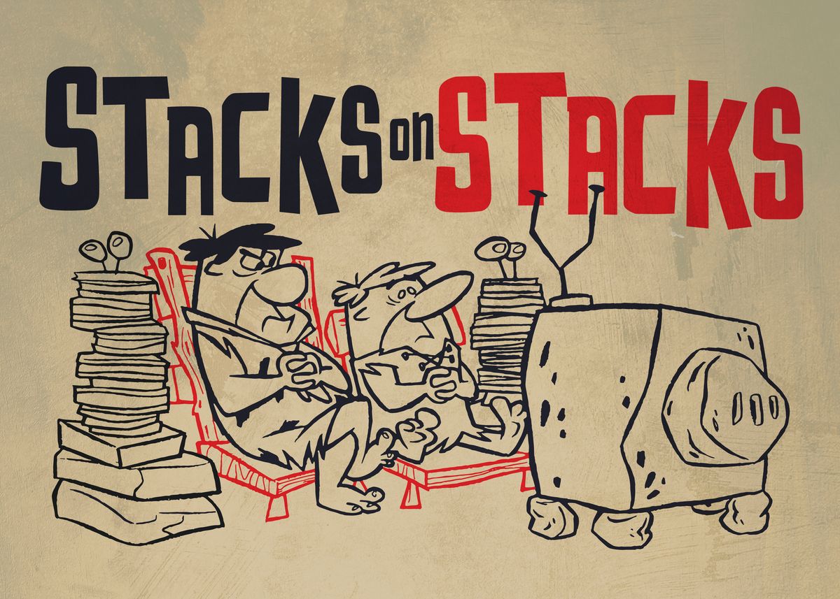 'Stacks On Stacks' Poster, picture, metal print, paint by Hanna Barbera ...