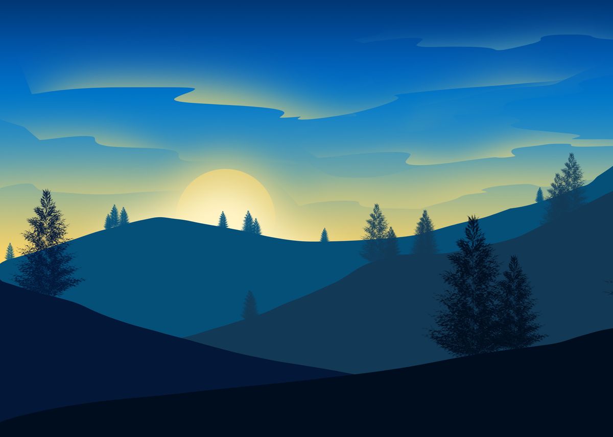 'Morning View' Poster, picture, metal print, paint by Heko Batako ...