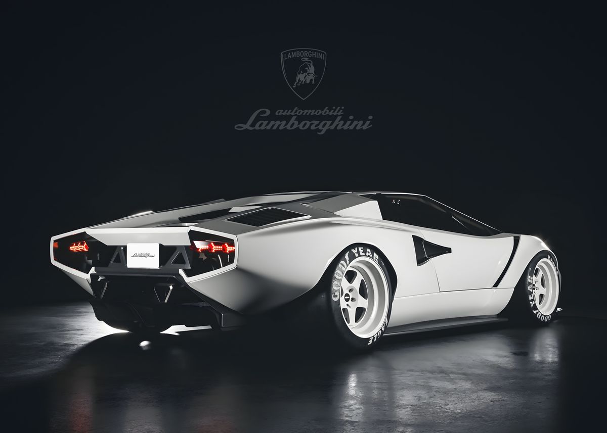 'Restomod Countach Lambo' Poster, picture, metal print, paint by Nex ...