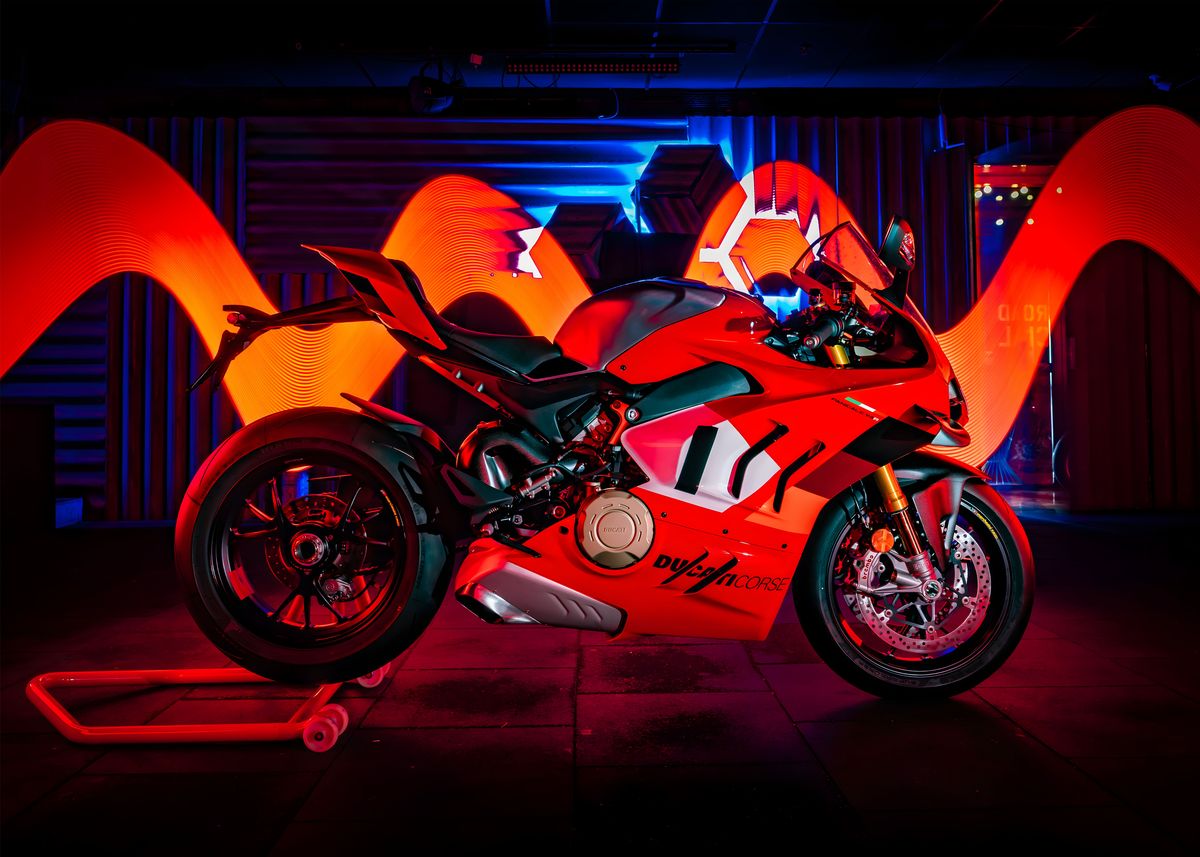 'Ducati Panigale V4R' Poster, picture, metal print, paint by Flux Lab ...