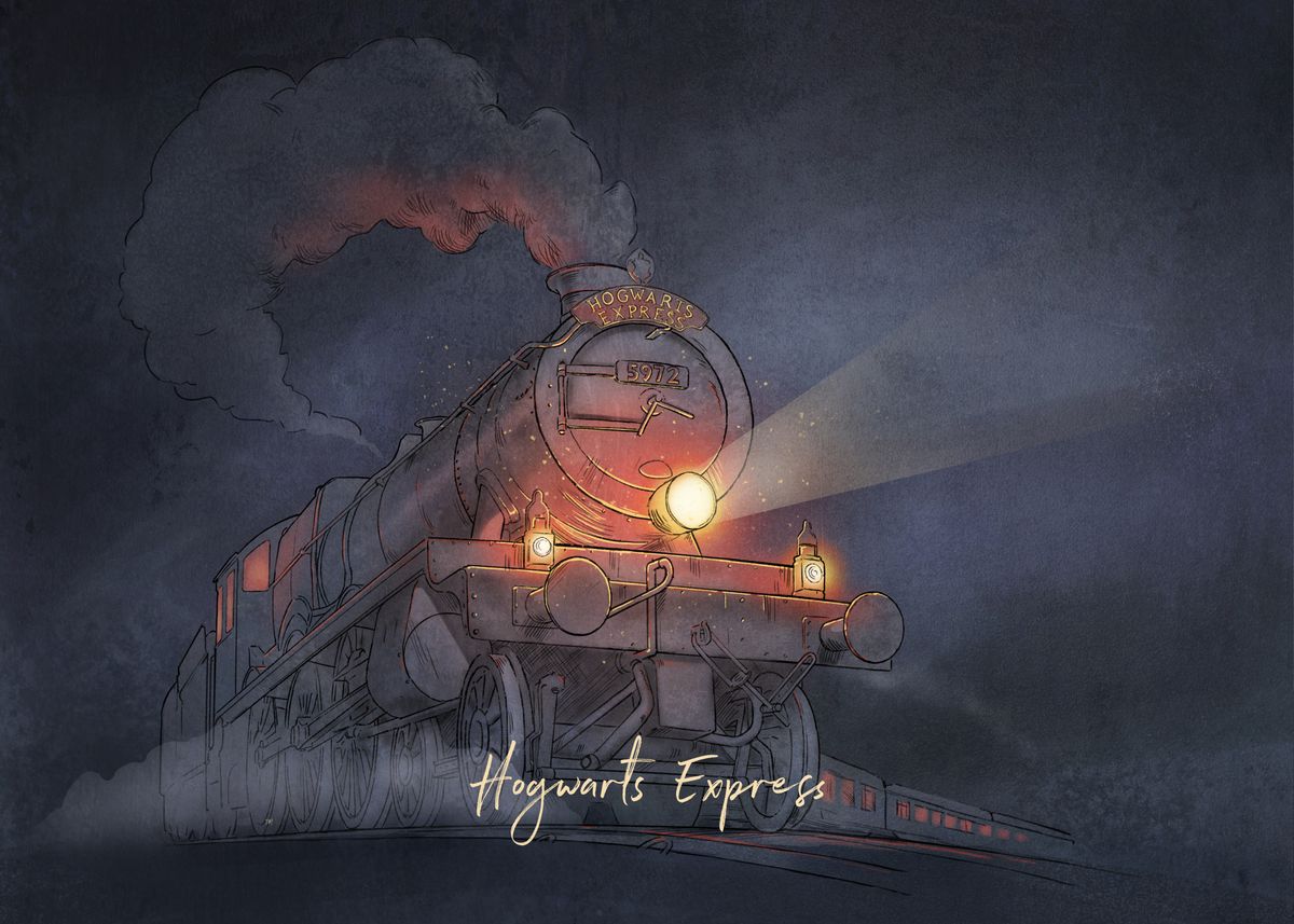 'Hogwarts Express' Poster, picture, metal print, paint by Wizarding ...