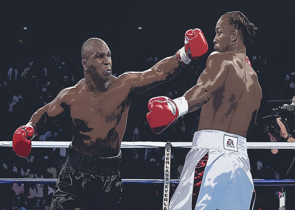 'Lewis and Mike Tyson' Poster, picture, metal print, paint by Benny ...