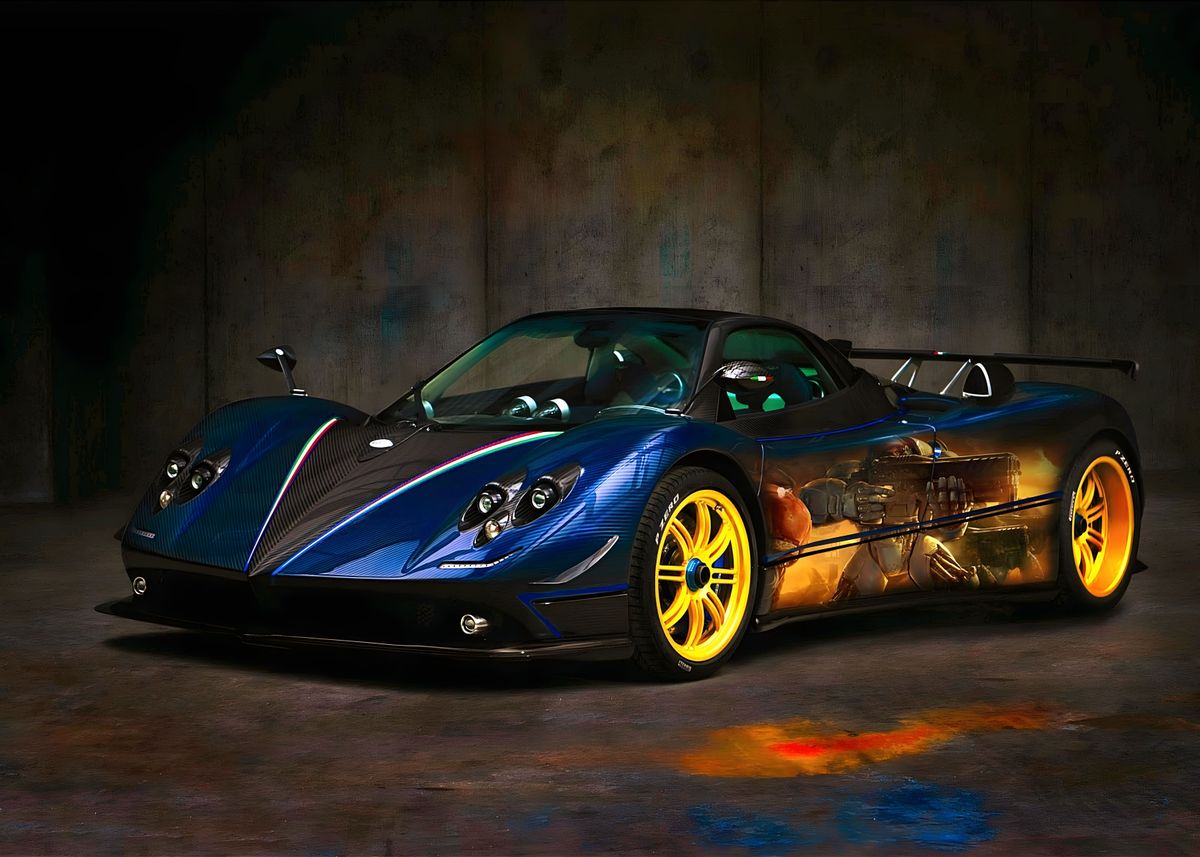 'Pagani Zonda ' Poster, picture, metal print, paint by Racing Gaming ...