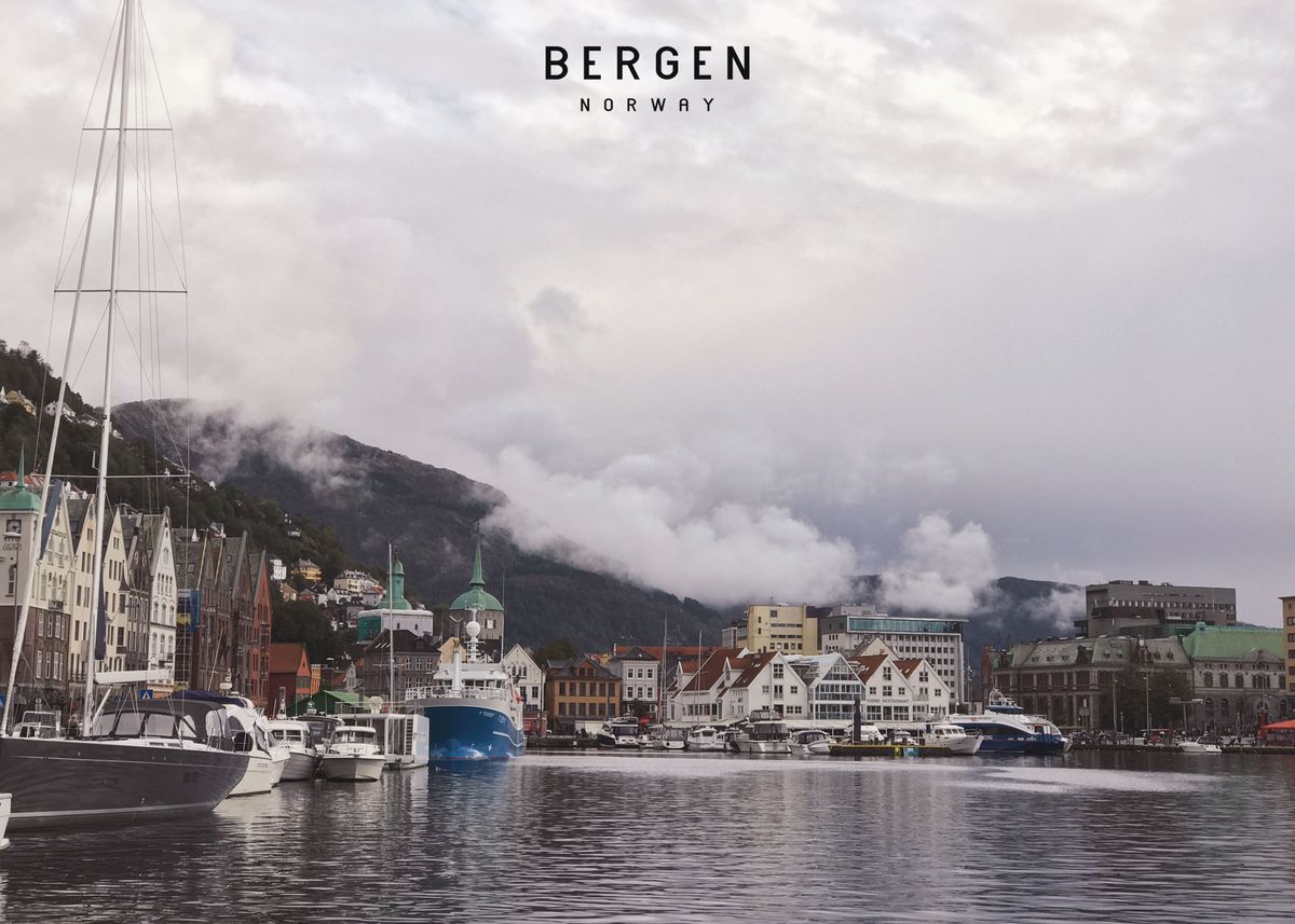 'Bergen ' Poster, picture, metal print, paint by Explore Universe ...