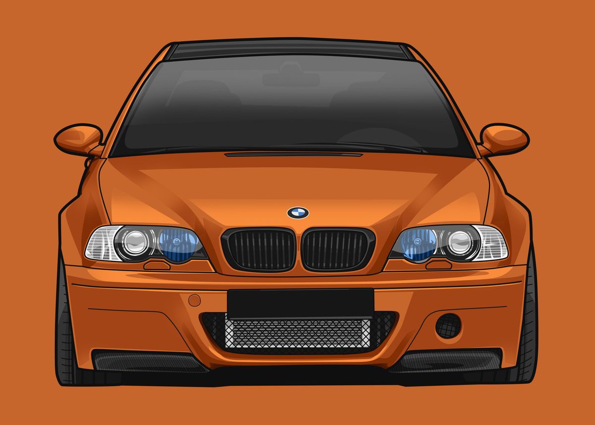 'bmw e46 m3 orange' Poster, picture, metal print, paint by capture art ...