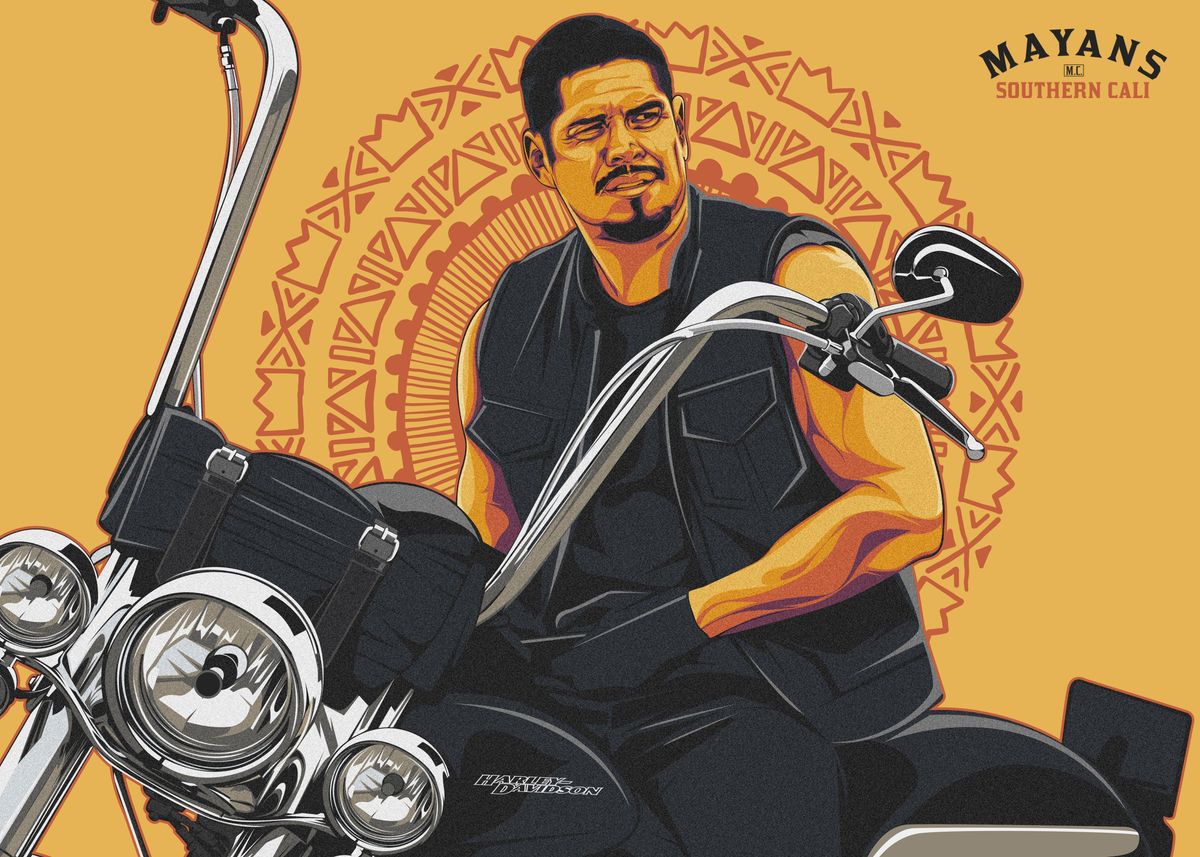 'Mayans Motorcycle Club' Poster, picture, metal print, paint by Mark ...