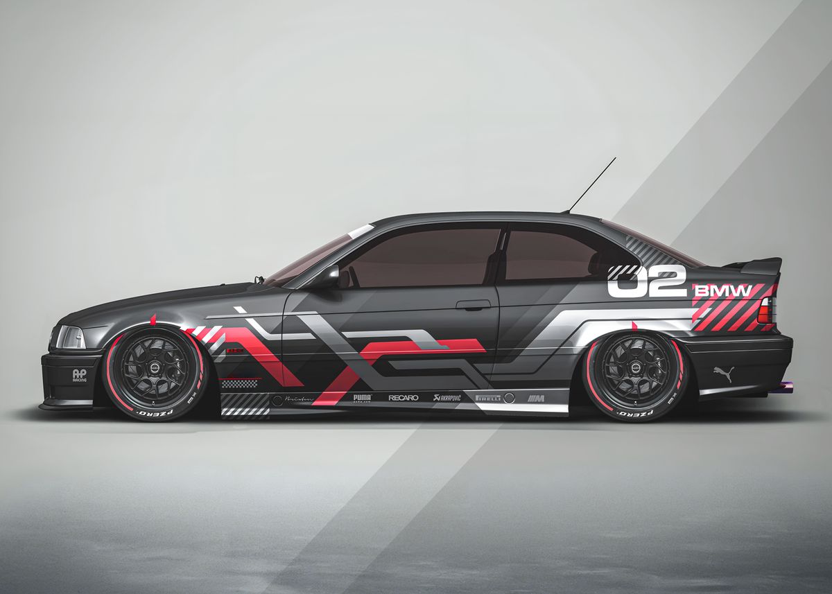 'BMW M3 M36 CUSTOM' Poster, picture, metal print, paint by Flux Lab ...